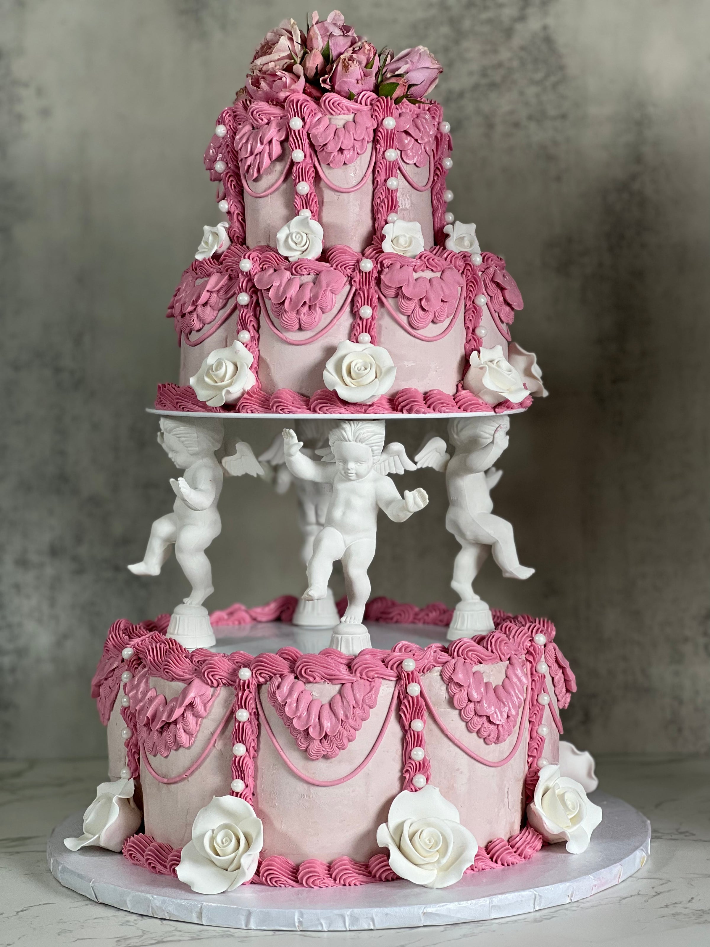 bing pink cake